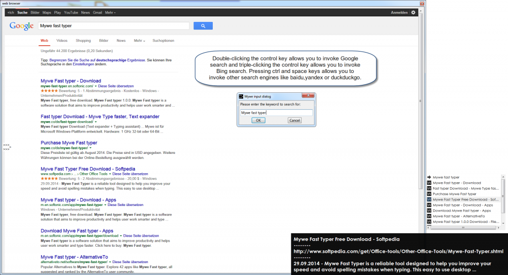 Fluent navigator - Mywe Type faster, Text expander